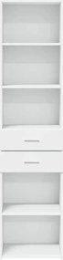 Skříň highboard bílá 45 x 42,5 x 185 cm kompozitní dřevo 3281448