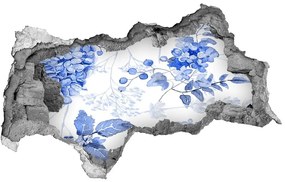 Wallmuralia 3D díra nálepka Květinový vzor 95x73 cm