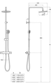 Roca A5A2F18C00 - Sprchová sada s termostatickou baterií VICTORIA lesklý chrom