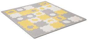 Kinderkraft Podložka pěnová puzzle Luno Shapes SELECT 185 x 165 cm Yellow, 30 ks, Premium