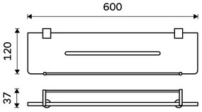 Nimco Police s ohrádkou, 60 cm IXI - BR X460-X-26