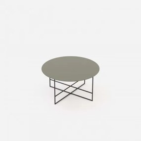 Odkládací  stolek DOMKAPA Ø70 cm šedobéžový, černá ocel DOMKAPA 141425