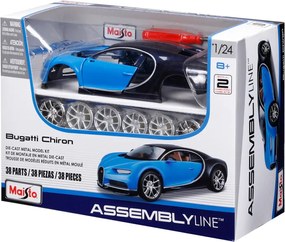 Maisto - Stavebnice - Bugatti Chiron, modrá, 1:24
