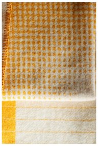 Vlněná deka Juhannus 150x200, přírodně barvená oranžová / Finnsheep