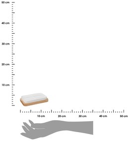 Miska na mýdlo Natureo, bílá/s dřevěnými prvky