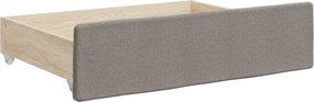 Válenda s přistýlkou a zásuvkami taupe 90 x 200 cm textil 3197483