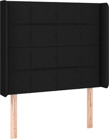 Box spring postel s matrací a LED černá 80 x 200 cm textil 3138271