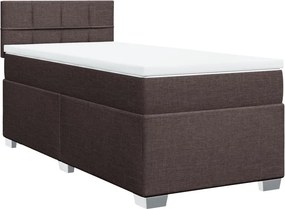Box spring postel s matrací tmavě hnědá 80x200 cm textil 3285718