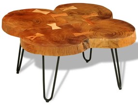 vidaXL Konferenční stolek 35 cm 4 dřevěné koláče sheeshamové dřevo
