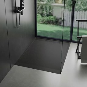 BPS-koupelny Obdélníková akrylátová sprchová vanička HYD-OSV-DEKO 100x80 černá