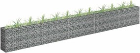 Gabionový vyvýšený záhon pozinkovaná ocel 450 x 30 x 60 cm 145646