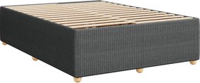 Box spring postel s matrací tmavě šedý 140 x 190 cm textil 3285568