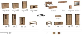 Jarstol RTV stolek Antica A15 Barva: Jasan jasný