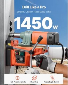 Magnetická vrtačka, Motor 1450 W VEVOR – CLZTJ6JTFP50QLWW7001V2