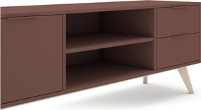 Matný TV stolek v terakotové barvě 180x53x40 cm Campus – Marckeric