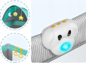 LIONELO Postýlka cestovní Sven Plus Turquoise Grey