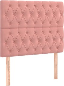 Box spring postel s matrací růžová 90x190 cm samet 3138000