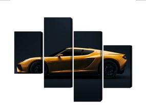 Vícedílný obraz Žluté 3D Sportovní Auto Nedostatek Nedostatek Plátno Canvas 80x50