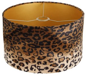 Velurové stínítko leopardí design uvnitř 35/35/20 zlata