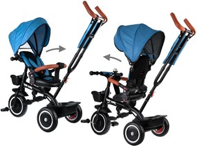 Dětská tříkolka Tiny Bike 3v1 s otočnou střechou