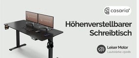 Deuba Elektrický Psací stůl 160x75x73-118cm černá