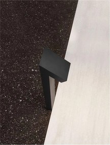 NV 9020931 Venkovní sloupkové svítidlo BRIGITTA černý hliník a akrylový difuzor proti oslnění LED 6W 3000K 100-240V IP65 - NOVA LUCE