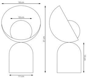 Stolní lampa BOTO 1xG9/8W/230V béžová
