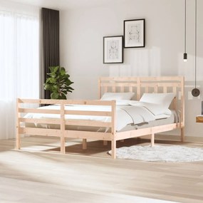 Rám postele masivní dřevo 160 x 200 cm,  3100664