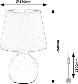 Rabalux Zelená stolní lampa Ingrid pro žárovku E14 74077