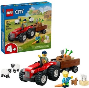 LEGO® City 60461 Červený traktor s přívěsem a ovcemi