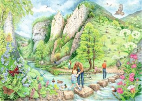 Ravensburger puzzle procházky č.2: dovedale 1000 dílků