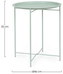 BIZZOTTO Konferenční zelený zahradní stolek WISSANT ø46 cm 0803552
