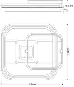 Globo 48459-48 - LED Stmívatelné stropní svítidlo ANI LED/48W/230V 2700-6000K+DO