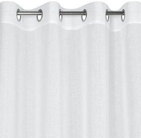 ZÁCLONA NA KROUŽCÍCH MARGO 140X250 CM BÍLÁ