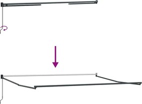 vidaXL Zatahovací markýza antracitová a bílá 4,5 x 3 m textil a hliník [3215701] Barva: Oranžová a hnědá (bílý rám)