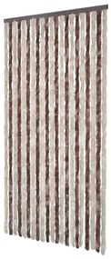 Závěs proti hmyzu béžový a světle hnědý 100 x 220 cm Chenille 240572