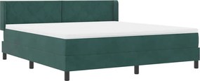 Postel s boxspringem s čelo Tmavě zelená 200 x 180 cm samet 3341537