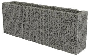 Gabionový vyvýšený záhon pozinkovaná ocel 270 x 50 x 100 cm 143562
