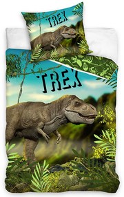 TipTrade s.r.o. Dětské povlečení T-Rex v pralese 140x200 + 70x90