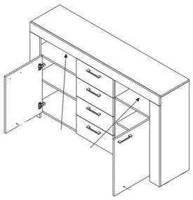SKY | komoda SK155 | 155 cm | riviera