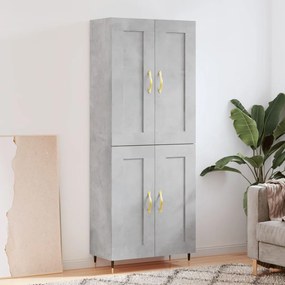 Skříň highboard betonově šedá 69,5x34x180 cm kompozitní dřevo - Default Title