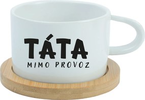 TÁTA MIMO PROVOZ - bílý hrníček makronka 200 ml