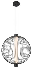 Závěsné svítidlo Kyoto, 1x černé drátěné stínítko, (fi 54cm), b