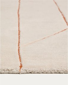 Krémový ručně tkaný koberec 160x230 cm Delide – Kave Home