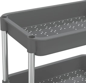Kuchyňský vozík s 5 patry šedý 42x29x128 cm železo a ABS 336333
