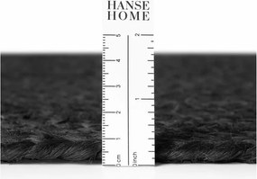 Černý oboustranný/ručně tkaný jutový koberec 80x150 cm Juno – Hanse Home