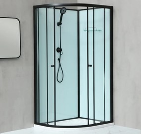NOTRE AS-P ROCKY 100x80 ČERNÝ Sprchový box asymetrický - pravé provedení