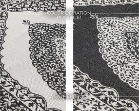 ELLE Decoration, Kusový koberec Gemini 106024 Black z kolekce Elle – na ven i na doma, 80x150, černobílá, chodba / předsíň