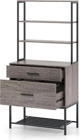 Costway Kartotéka s nabíjecí stanicí Kancelářská skříňka se 3 otevřenými