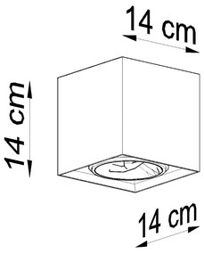 Stropní svítidlo Valde, 1x betonové stínítko
